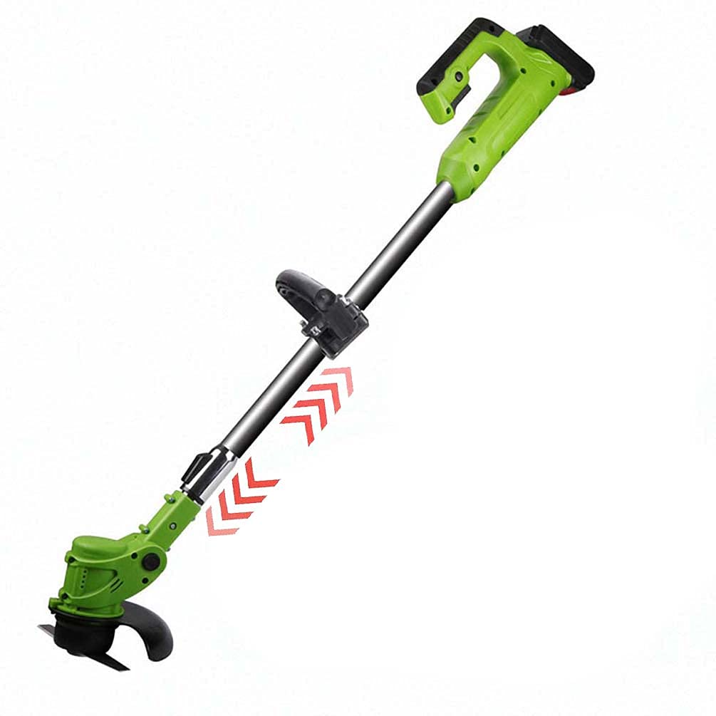 24V Lawn Edgers Electric with Blade and Batteries, Handheld Cordless String Trimmer Portable Grass Cutting Machine Trimming Mower 6000MAH Lithium-Ion