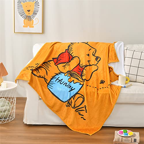 Yotsuba Nakano Cute Bear Snuggly Blanket 60 X 50 in, Flannel Blanket Fluffy Cozy Fuzzy Throws Non-Shedding for Nap Bed Sofa Couch Home Decor