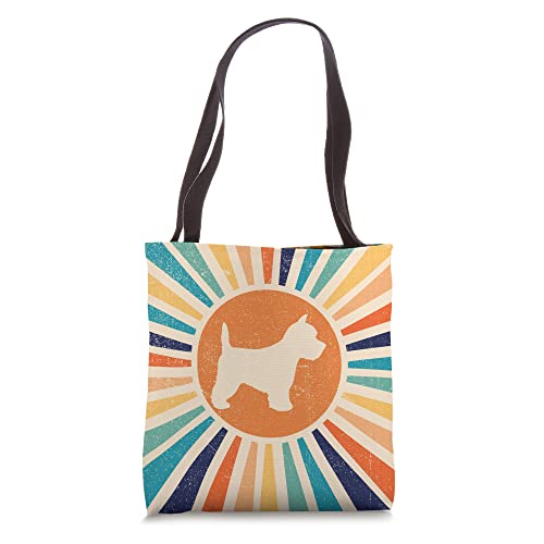 West Highland White Terrier Wesit Sun Groovy Dog Mom Dad 70' Tote Bag