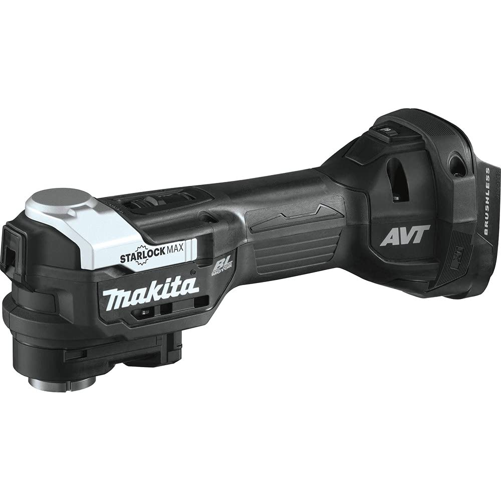 Makita XMT04ZB-BL1840BDC1 18V LXT StarlockMax Brushless Lithium-Ion Cordless Sub Compact Multi-Tool with Battery and Charger Starter Pack Bundle (4 Ah)