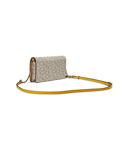 Calvin Klein Valentina Wallet On A String Vanilla/Khaki/Daffodil One Size