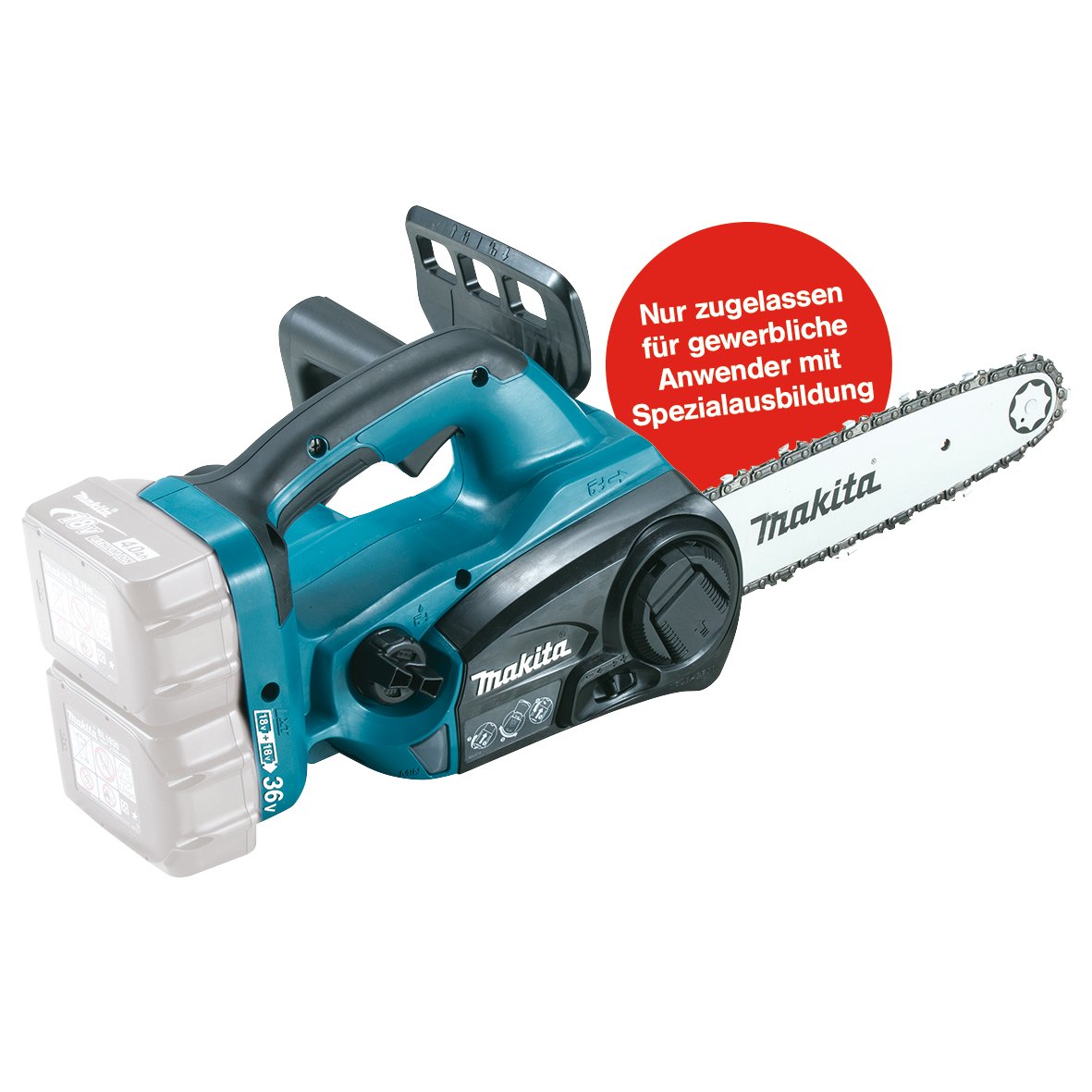 Makita DUC252Z Chain Saw 30cm 18V + 18V