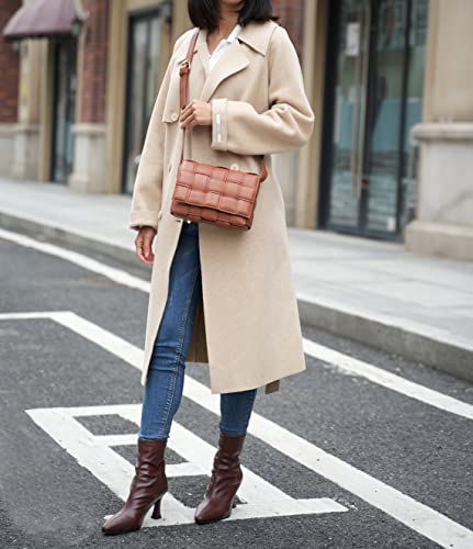 MKF Collection Woven Crossbody bag for women, Vegan Leather Designer Braided Shoulder bag messenger Purse