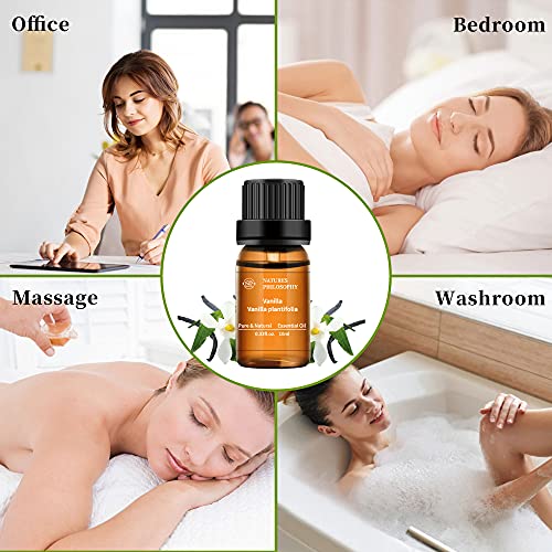 Vanilla Essential Oil - Pure and Natural Vanilla Essential Oil for Diffuser & Aromatherapy, Skin Care, Soap Making and Home Fragrance - 10ML