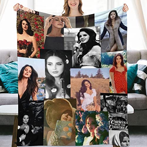 Rwillppycfei Best Lana Music Del Theme Rey Throw Blanket, Plush Microfiber Blankets and Throws for All Seasons, Super Cozy Air Conditioned Blanket 40"x50"