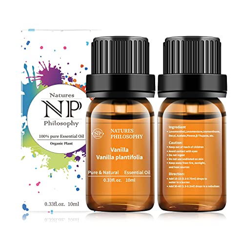 Vanilla Essential Oil - Pure and Natural Vanilla Essential Oil for Diffuser & Aromatherapy, Skin Care, Soap Making and Home Fragrance - 10ML