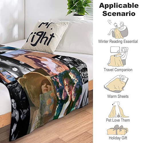 Rwillppycfei Best Lana Music Del Theme Rey Throw Blanket, Plush Microfiber Blankets and Throws for All Seasons, Super Cozy Air Conditioned Blanket 40"x50"