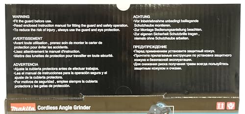 Makita GA047GZ 4.9-inch (125 mm) Rechargeable Disc Grinder, 40 V Max, Battery, Charger, and Case Sold Separately