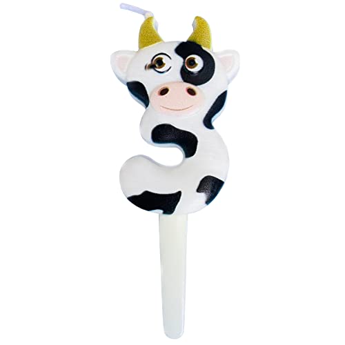 Number Birthday Candles Milk Cow Number Candles Party Supplies Number 3 Candle for Cake