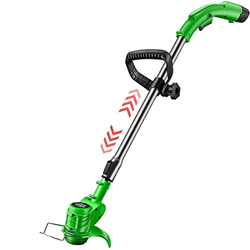 GMRZ Electric Grass Cutting Machine Cordless Lawn Edger Trimmer with Eplacement Blade and Rechargeable Batteries, 21V Stringless Handheld Weed Whacker,1 Battery