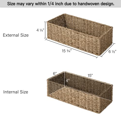 StorageWorks Seagrass Woven Storage Baskets & StorageWorks Open Home Storage Wicker Baskets
