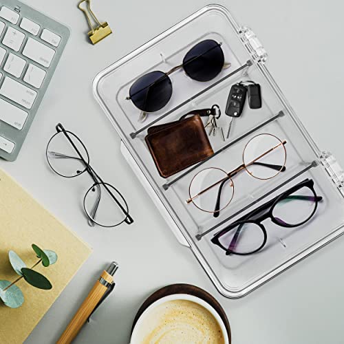 Utopia Home Eye Glasses Holder (Pack of 3) - Premium Sunglass Organizer - Eyeglass Holder & Glasses Storage Organizer for Sunglasses, Reading Glasses & Accessories (Clear)