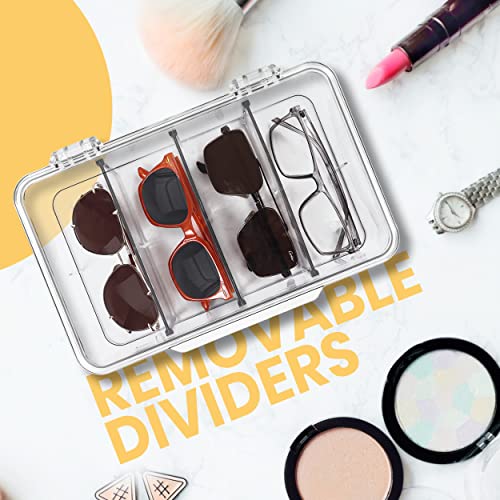 Utopia Home Eye Glasses Holder (Pack of 3) - Premium Sunglass Organizer - Eyeglass Holder & Glasses Storage Organizer for Sunglasses, Reading Glasses & Accessories (Clear)