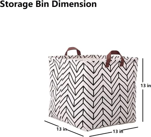 DIOB 13x13x13 Storage Cube Bins Water Proof Toy Storage Bins Foldable Closet Storage Baskets for Storage Organizer (3 BASKETS CUTE)