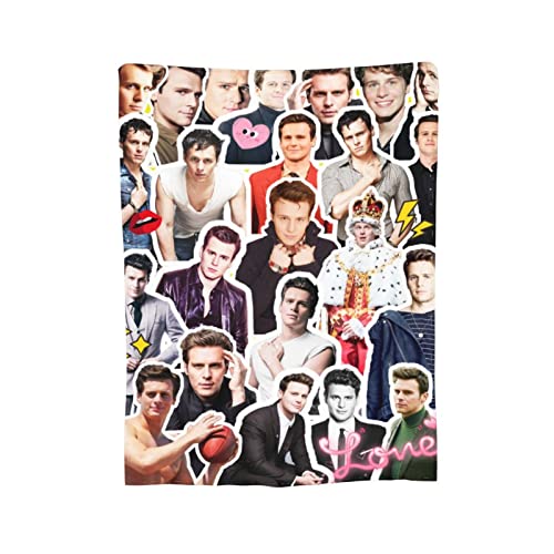 Blanket Jonathan Groff Soft and Comfortable Warm Fleece Blanket for Sofa, Office Bed car Camp Couch Cozy Plush Throw Blankets Beach Blankets