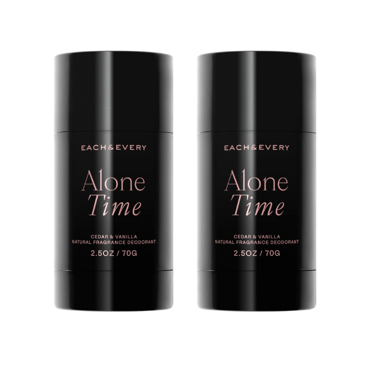 Each & Every All Natural Deodorant for Women & Men - Sensitive Skin, Vegan, Baking Soda & Aluminum-Free Deodorant - Clean Long Lasting Odor Control - Cedar & Vanilla Natural Fragrance (2.5oz, 2pk)