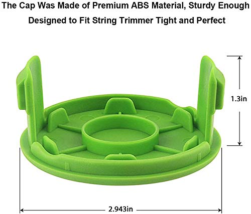 THTEN Trimmer Replacement Spools Cap Covers Compatible with Greenworks 21332 21342 24 Volt 40V 80V Cordless Weed Eater with 3411546A-6 Cap Covers Parts Auto-Feed String Edger 16ft 0.065β 2925