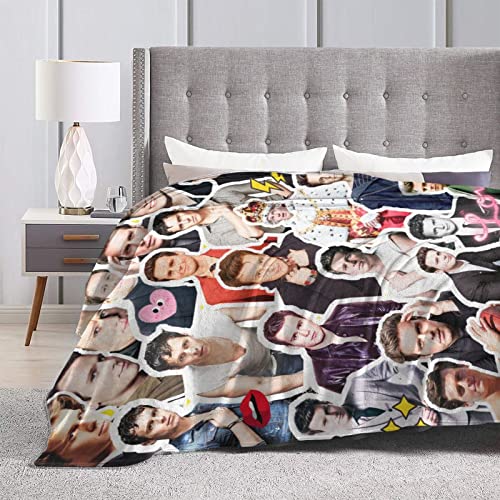 Blanket Jonathan Groff Soft and Comfortable Warm Fleece Blanket for Sofa, Office Bed car Camp Couch Cozy Plush Throw Blankets Beach Blankets