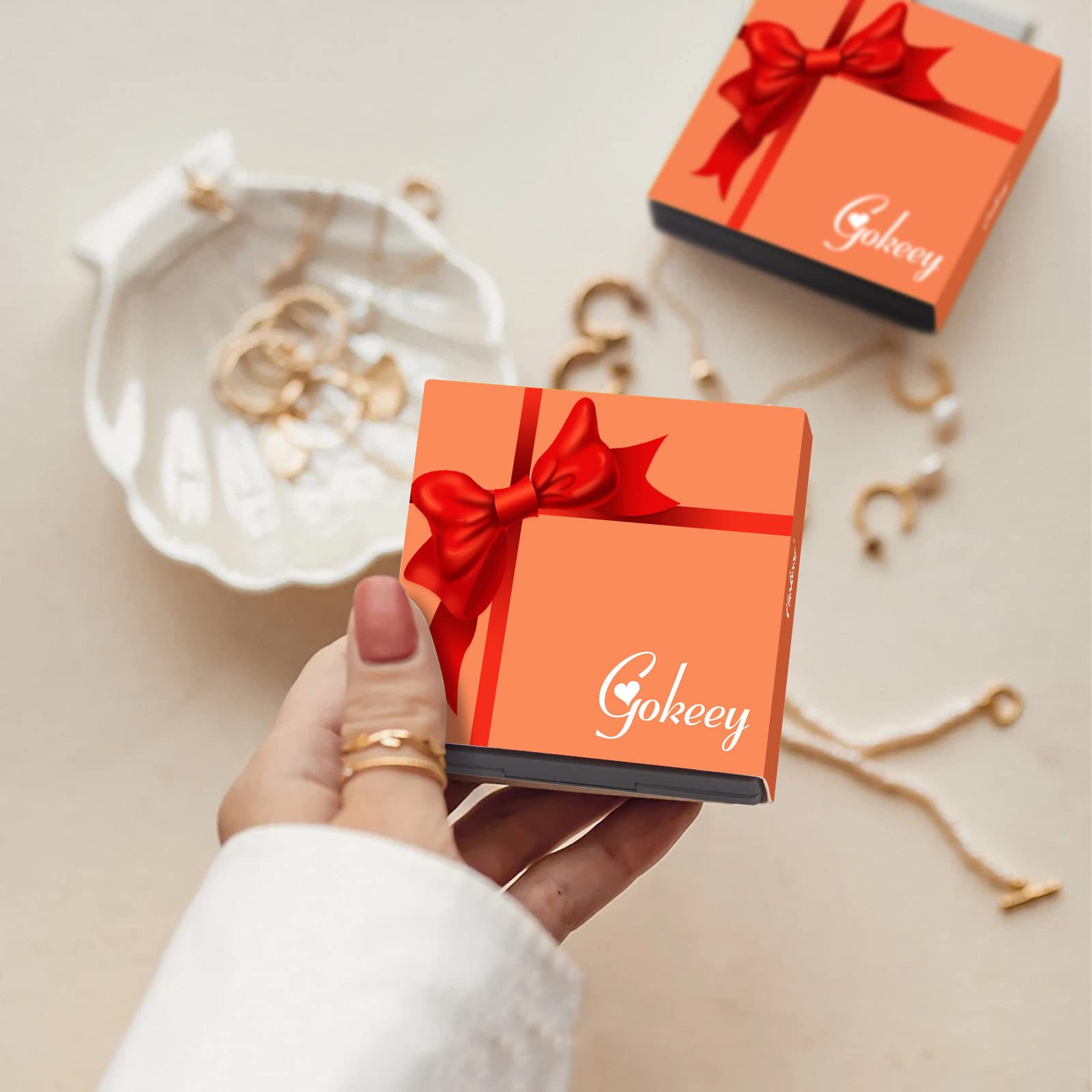 Gokeey Gold Hoop Earrings Set: 14k Gold Plated Lightweight Hoops - Huggie, Cartilage (6mm-12mm)