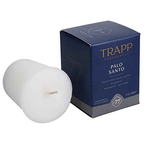 Trapp 2oz Votive Candle Mountain Woods Variety, Set of 3 - with Scents No. 77 Palo Santo, No. 74 Tabac & Leather, & No. 68 Teak & Oud Wood