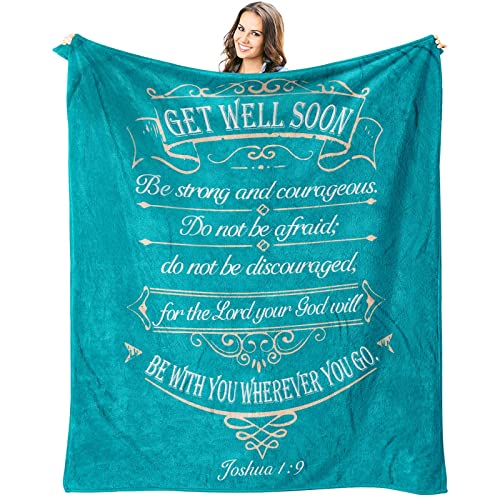Get Well Soon Gifts for Women Blanket, Inspirational Encouragement Gifts for Women After Surgery, Surgery Recovery Feel Better Gifts for Women, Comforting Gifts for Cancer Patients Blanket 60" x 50"