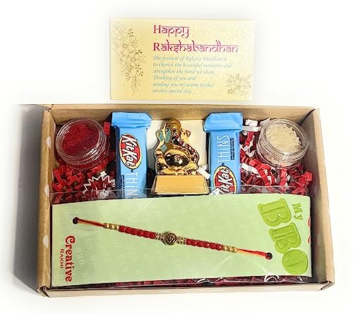 Rakhi Gift Set (Om&RedBeads)