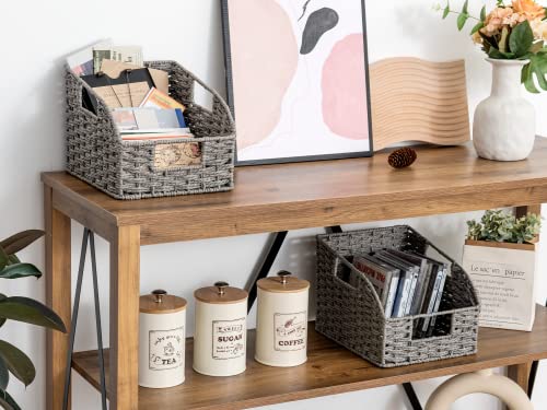 StorageWorks Round Paper Rope Storage Baskets