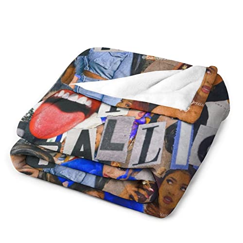 Rwillppycfei Funny American Rapper Singer Megan and & Thee Or/Stallion Throw Blanket, Flannel Fleece Blankets and Throws for Bed, Wearable Air Condition Blanket 40"x50"