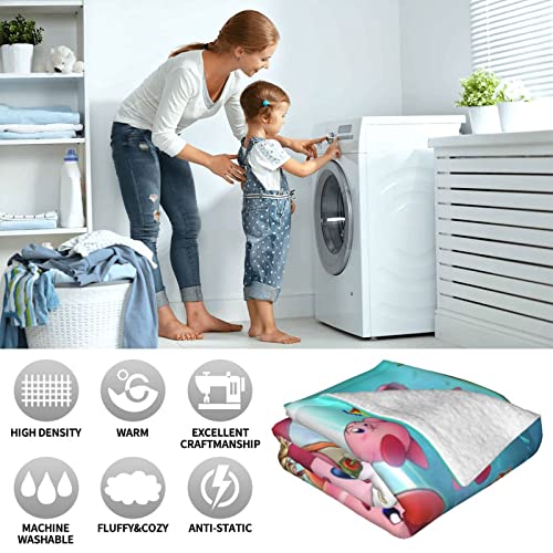 Cartoon Anime Throw Blanket Soft Light-Weight Warm All-Season Bed Blanket Sofa Office Throws for Kids Adults 50'' x 40'' -4