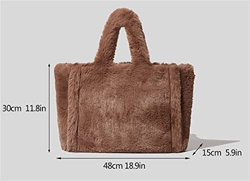 Women Top Handle Bag Shoulder Bag Hobo Bag Totes Fashion Handbag Fluffy Faux Fur Furry Plush Soft Elegant
