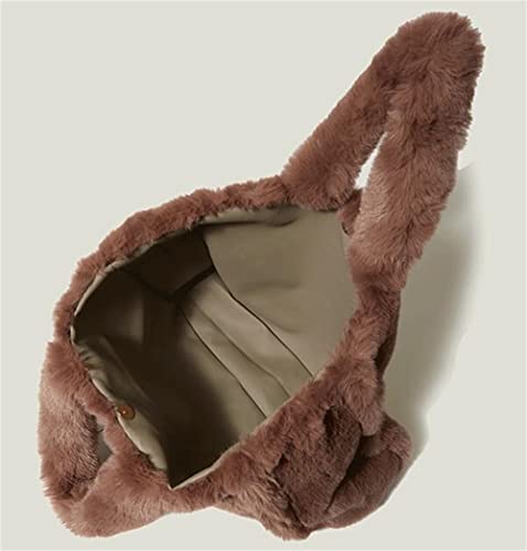 Women Top Handle Bag Shoulder Bag Hobo Bag Totes Fashion Handbag Fluffy Faux Fur Furry Plush Soft Elegant
