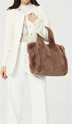 Women Top Handle Bag Shoulder Bag Hobo Bag Totes Fashion Handbag Fluffy Faux Fur Furry Plush Soft Elegant