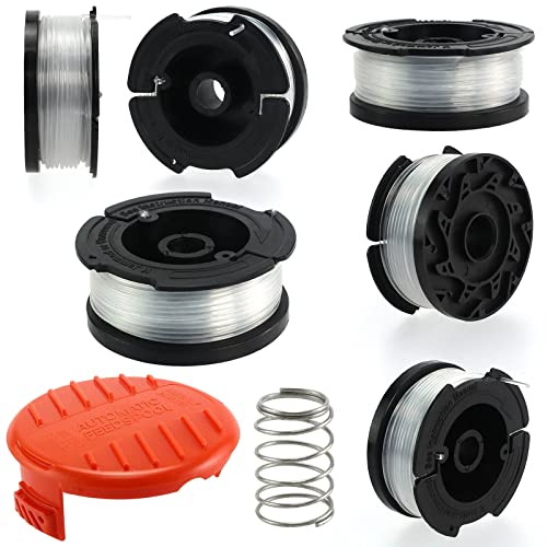 Vypart AF 100 Trimmer Line Replacement AF-100 fit for Black and Decker, with 385022-03 Trimmer Line Cap and Spring (6 Spool+1 Cover)