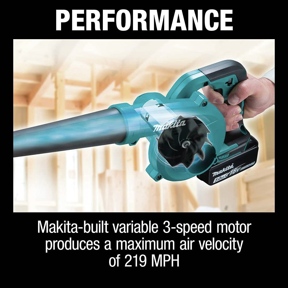 Makita XBU05ST1 18V LXT® Lithium-Ion Cordless Blower Kit (5.0Ah) Teal