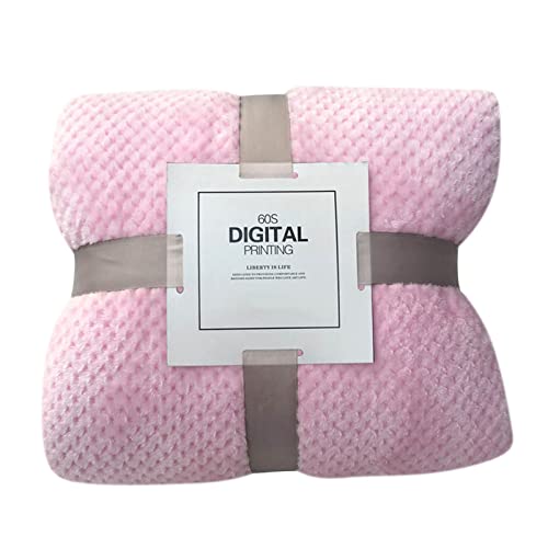 Throw Blanket, Sofa Couch Flannel Blankets - Soft Warm Plaid Fleece Bed Blanket Large Mesh Flannel Blankets Thick Breathable Throw Blanket for Couch