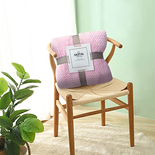 Throw Blanket, Sofa Couch Flannel Blankets - Soft Warm Plaid Fleece Bed Blanket Large Mesh Flannel Blankets Thick Breathable Throw Blanket for Couch