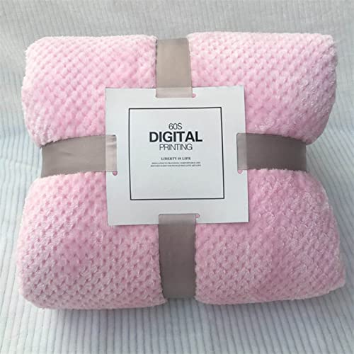 Throw Blanket, Sofa Couch Flannel Blankets - Soft Warm Plaid Fleece Bed Blanket Large Mesh Flannel Blankets Thick Breathable Throw Blanket for Couch