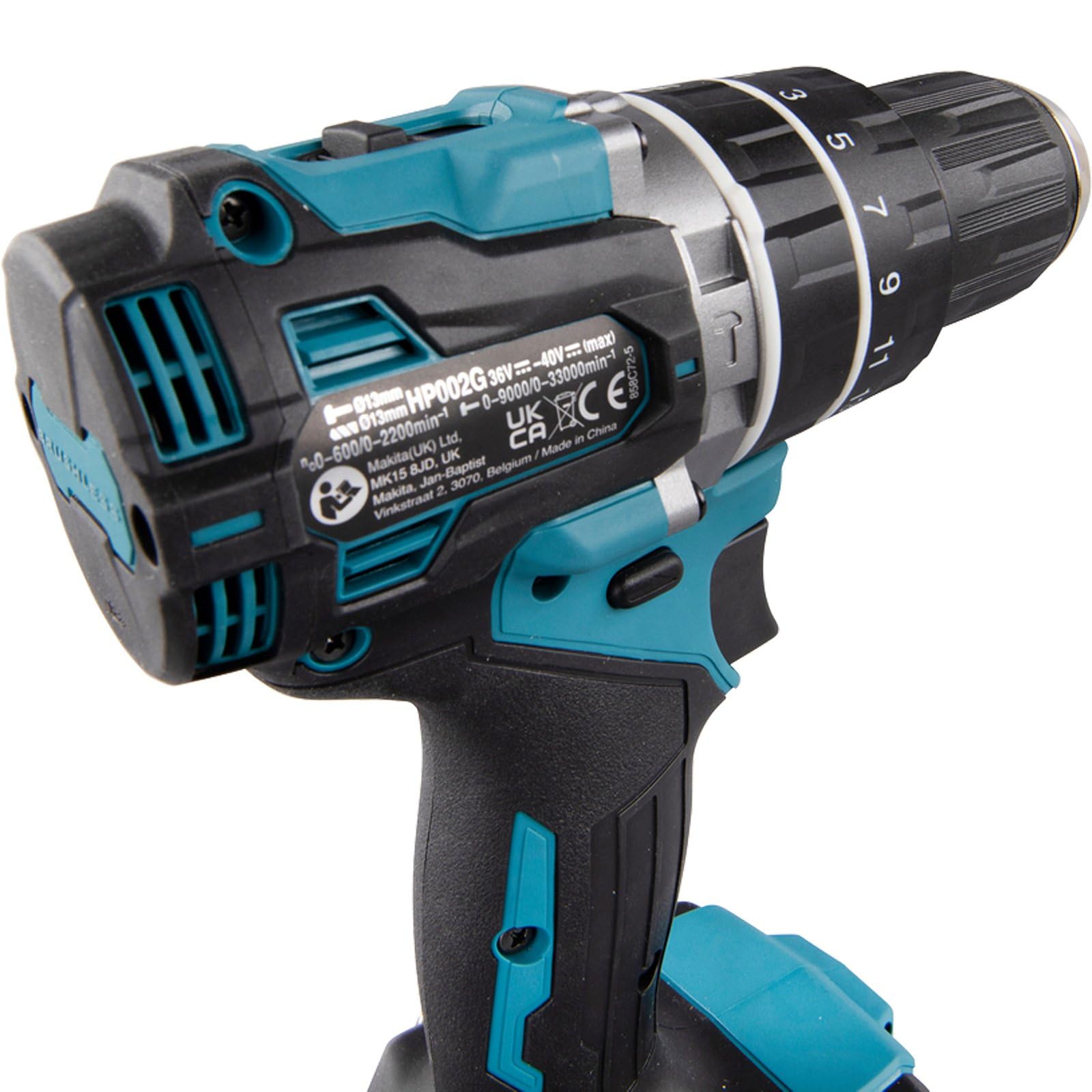 Makita HP002GA202 40V Max Li-ion XGT Brushless Combi Drill Complete with 2 x 2.0 Ah Batteries and Charger Supplied in a Makpac Case
