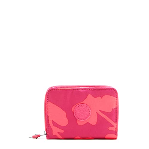 Kipling Women's Money Love, RFID Anti-Hacker Technology, Zip Closure Wallet, Coral Print