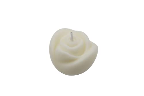 Zestler Bundles Candle Holder Set with 2 Rose Candles in White and red Plus a Stainless Steel Wax Removal Blade