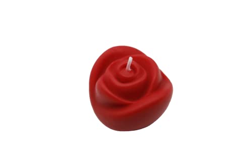 Zestler Bundles Candle Holder Set with 2 Rose Candles in White and red Plus a Stainless Steel Wax Removal Blade