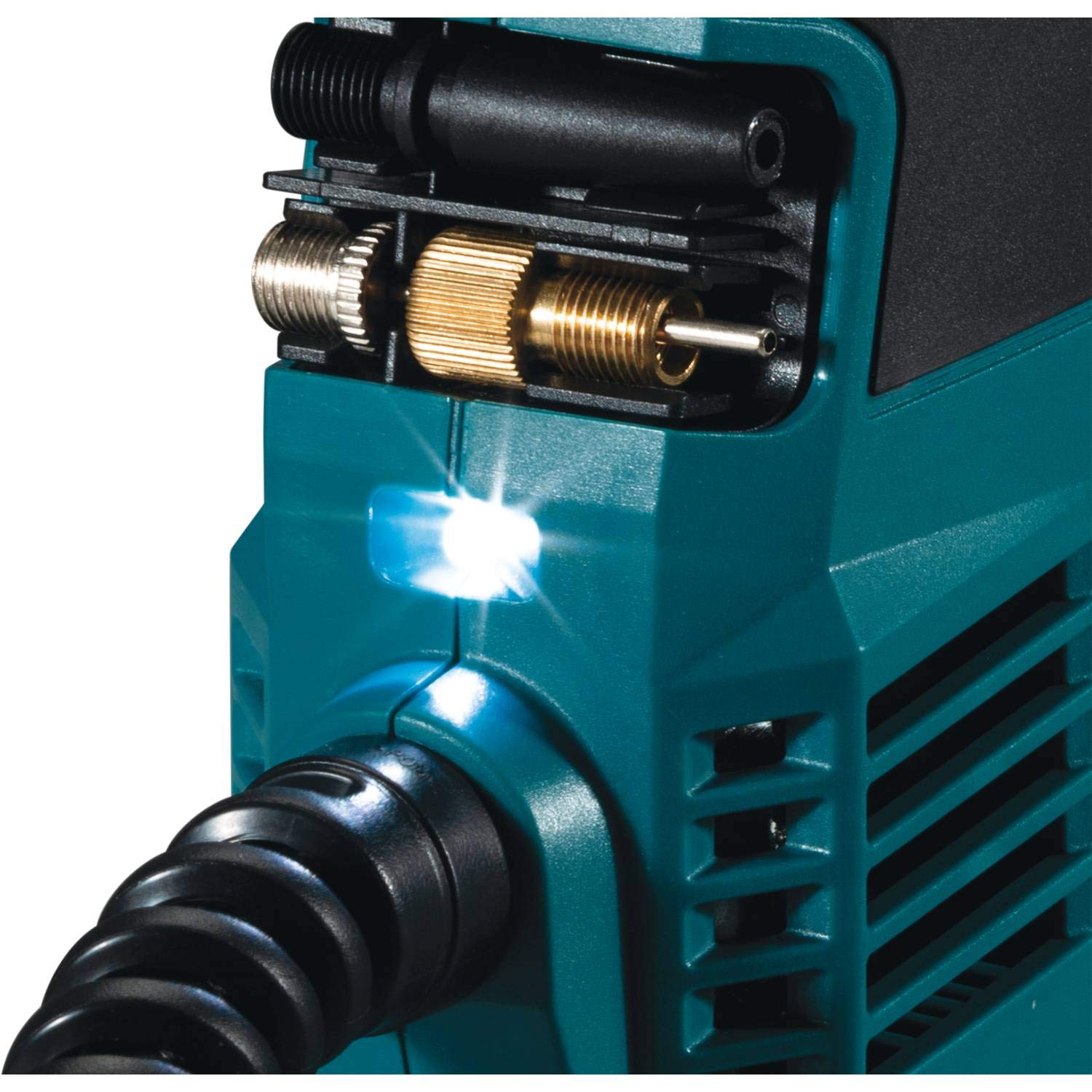 Makita BL1850BDC2 18V LXT Lithium-Ion Battery and Rapid Optimum Charger Starter Pack (5.0Ah) with DMP180ZX 18V LXT Lithium-Ion Cordless Inflator