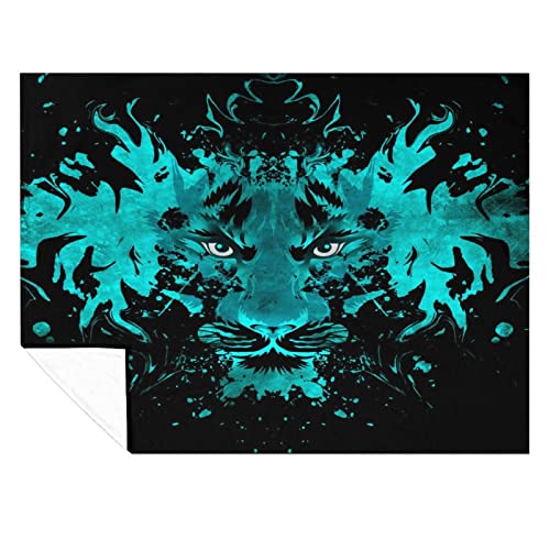 Anger Tiger Flannel Fleece Throw Blanket Soft Warm Lightweight Fuzzy Plush Blankets for Bed Couch Sofa 70"x80"