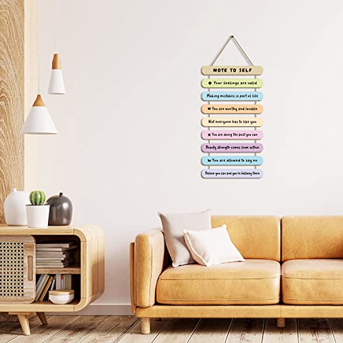 Positive Affirmations Wall Decor,Therapy Office Wall Decor for Women,Inspirational Wall Art Quotes Gifts Mental Health Awareness for Bedroom Living Room Classroom Counseling