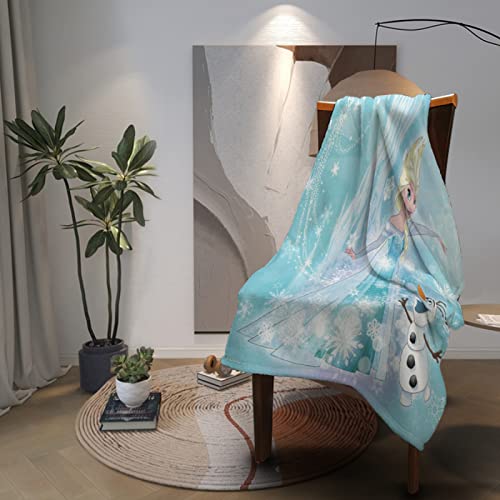 Cartoon Blanket Snowflake Bedding Soft Plush Throw Lightweight Blanket for Man Woman 60X50 inch
