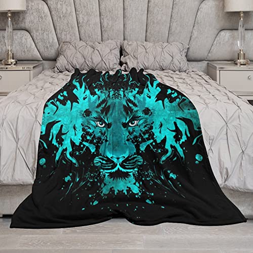 Anger Tiger Flannel Fleece Throw Blanket Soft Warm Lightweight Fuzzy Plush Blankets for Bed Couch Sofa 70"x80"