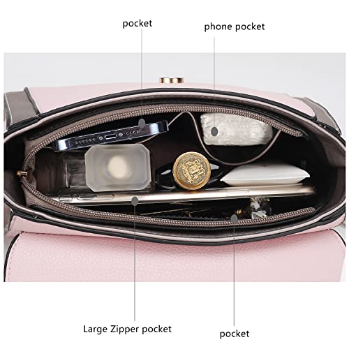 MKF Collection Satchel Bag for Women, Vegan leather Shoulder bag top handle Crossbody handbag Purse