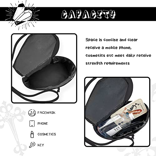 KUANG! Women's Gothic Pu Leather Shoulder Bag Coffin Shaped Handbag Purses Square Box Crossbody Bag for Halloween Party