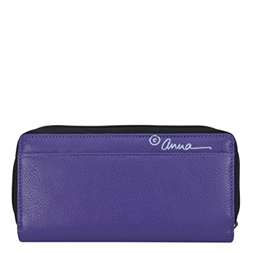 Anna by Anuschka Women's Hand-Painted Genuine Leather Organizer Clutch - Paris Sunrise