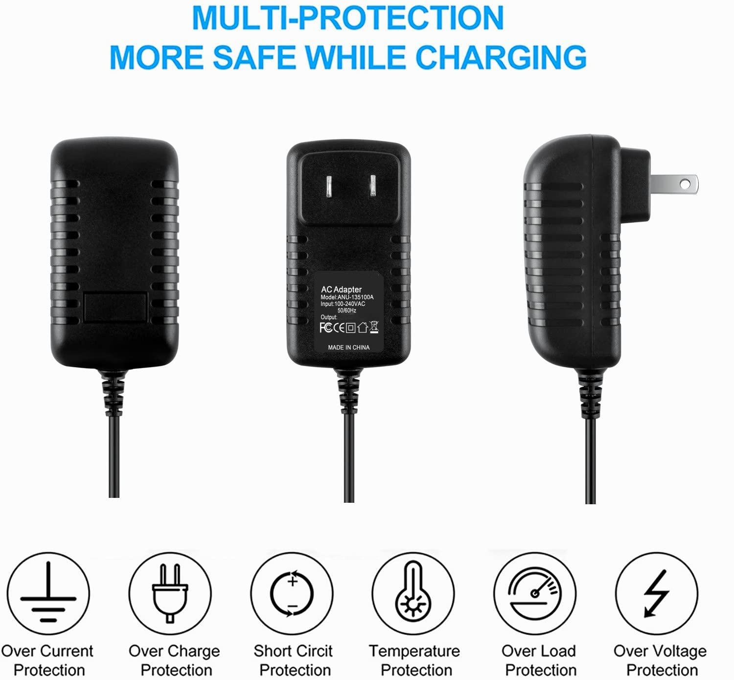 Dysead AC/DC Adapter Charger Power for Makita XRM08 XRM08B XRMO8 Job Site Speaker Cord